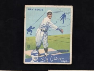 1934 Goudey # 24 Ray Benge Brooklyn Dodgers | eBay