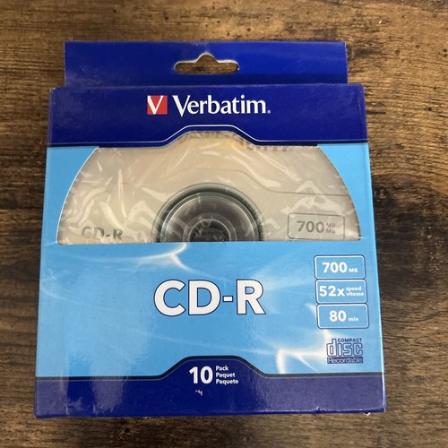 CD-R Recordable Disc, 700MB, 52x, Silver, 10/Pack Verbatim. Free ...