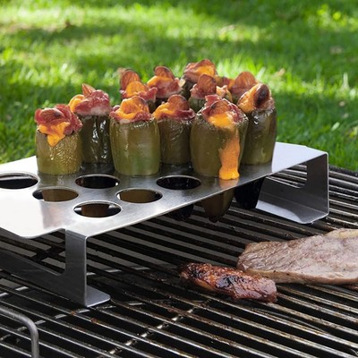 BBQ Jalapeno Popper Rack Stainless Steel BBQ Smoker Rack Outdoor | eBay ...