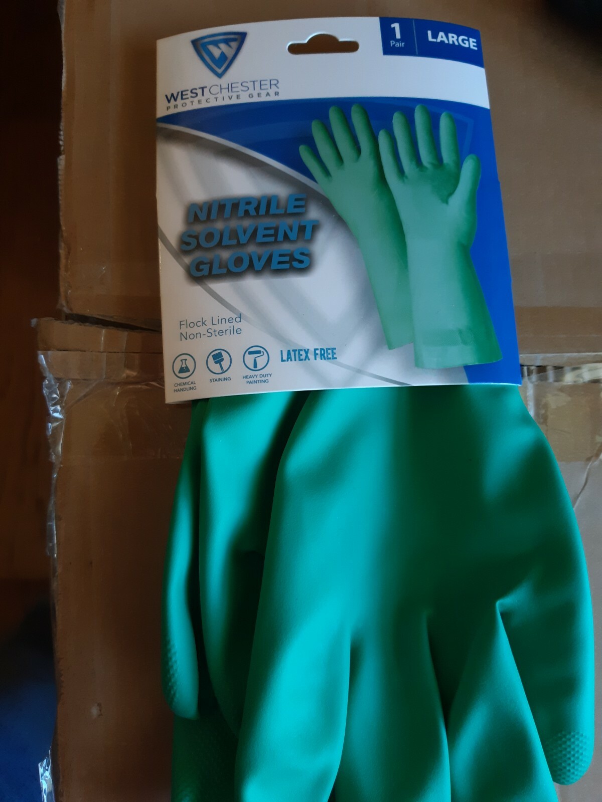 WestChester Nitrile Solvent Gloves Latex Free 1 Pair Size Large 00121/L ...
