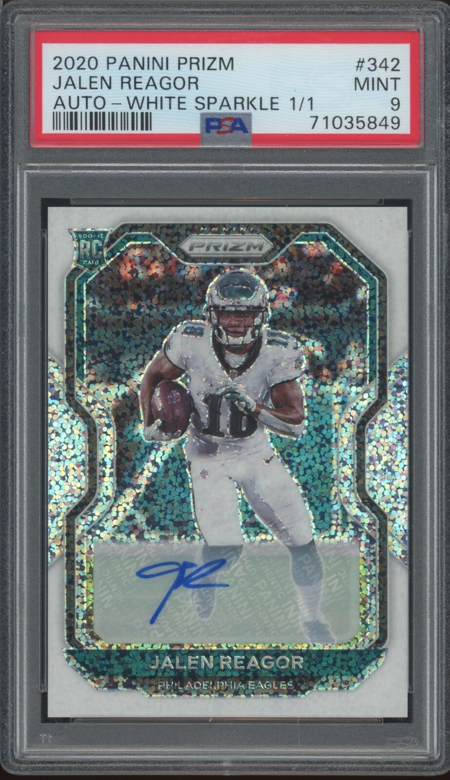 426 2020 Panini Prizm White Sparkle #342 Jalen Reagor 1/1 Auto RC Mint ...