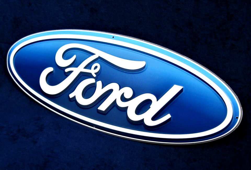 FORD OVAL ~ 20" Embossed Metal Sign ~ Garage Shop Man Cave Bar ~ MADE ...
