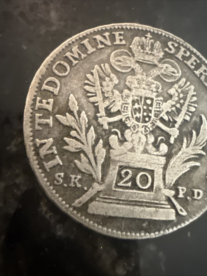 AUSTRIA 1765 20 Kreuzer Coin. Mint Mark Is a B. Well Marked Circulated ...