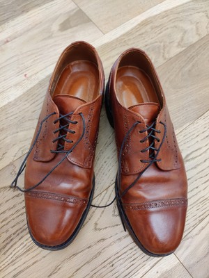 Allen Edmonds Benton Mens Size 9.5 (D) Cap Toe Oxford Brown Leather | eBay