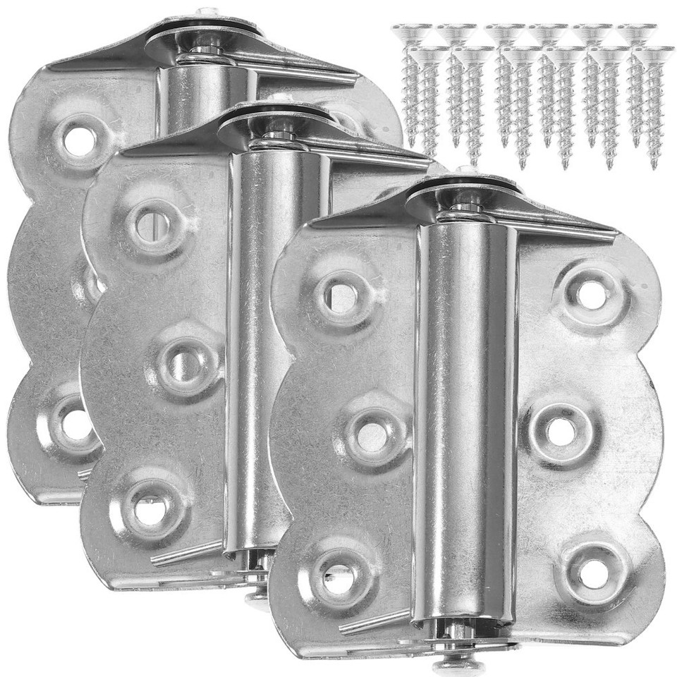 3 Pcs Spring Positioning Hinge Wood Screen Door Hinges Self Closing ...
