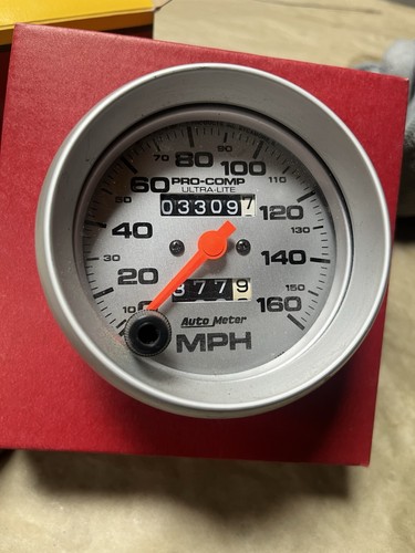AutoMeter 4493 Ultra-lite Speedometer Mechanical 3-3/8” Gauge Speedo 0 ...