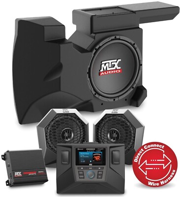 MTX RZRSYSTEM2 Two Speaker, Amplifier, Subwoofer Polaris RZR Audio ...