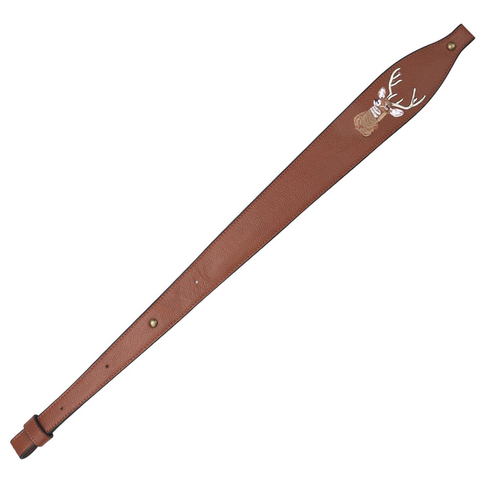Shooting Vintage Leather Rifle Sling Gun Shoulder Strap Padded Adjusted ...
