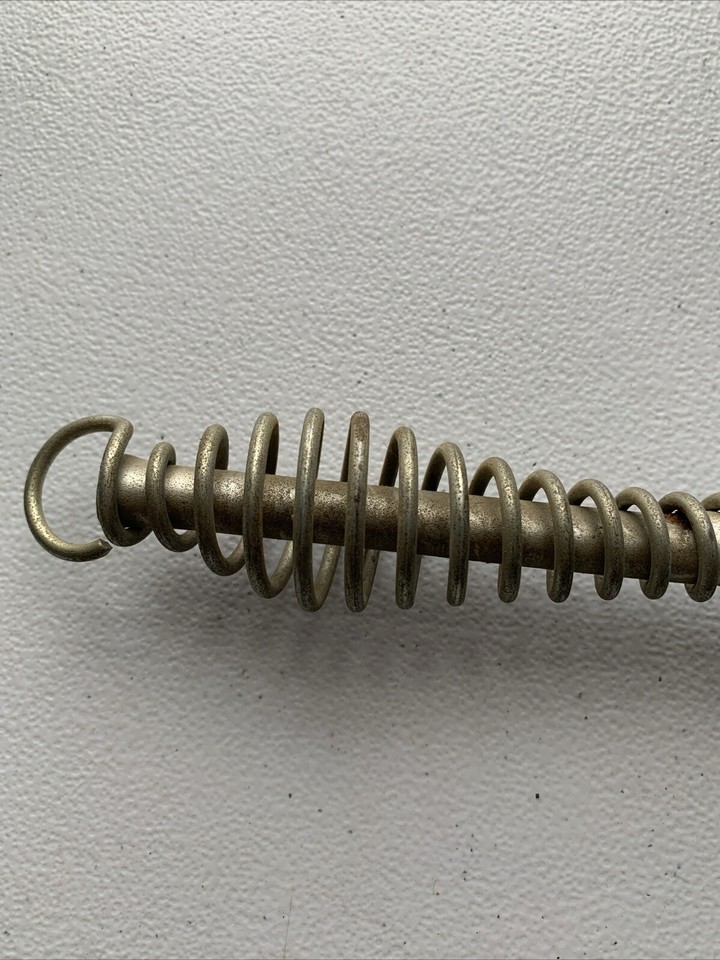 Vintage Metal Wood Coal Stove Lifter Tool Spring Handle | eBay