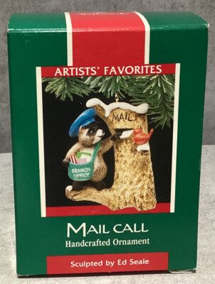 Hallmark 1989 Keepsake Ornament Mail Call Mailman Raccoon | eBay