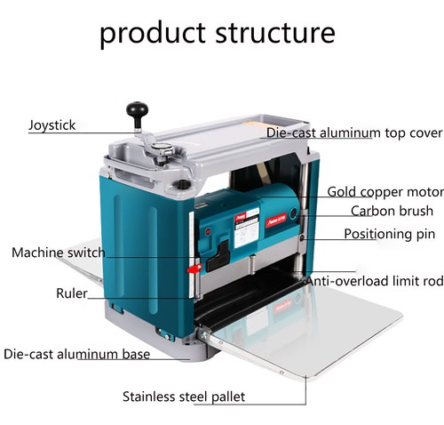 Multi-function Woodworking Planer Single-sided Electric Planer Planing ...