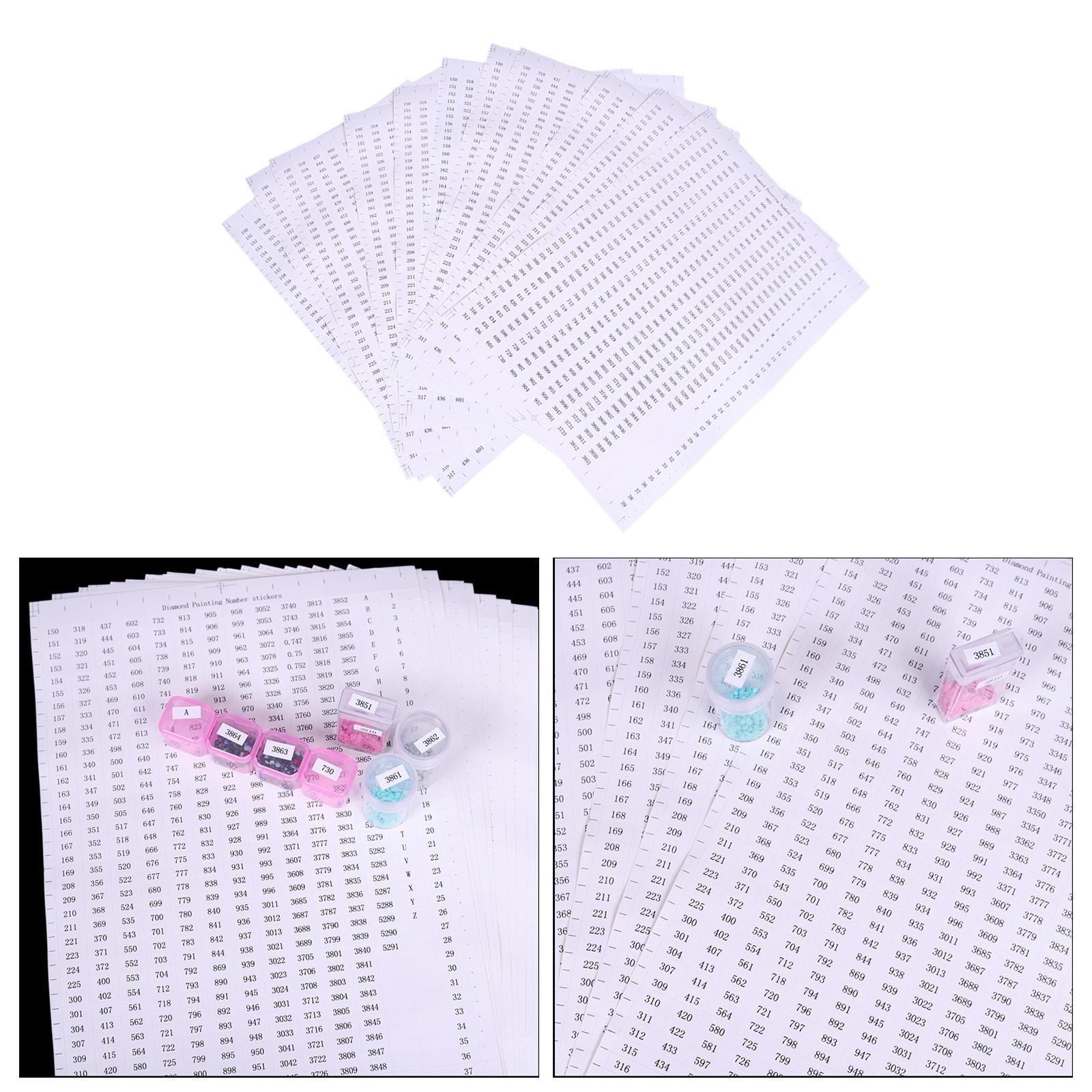 DMC Floss Number Stickers Color Classification Labels Letters Stitch | eBay