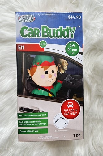 Airblown Elf Inflatable Car Buddy 3 Ft Energy Efficient LED Christmas ...