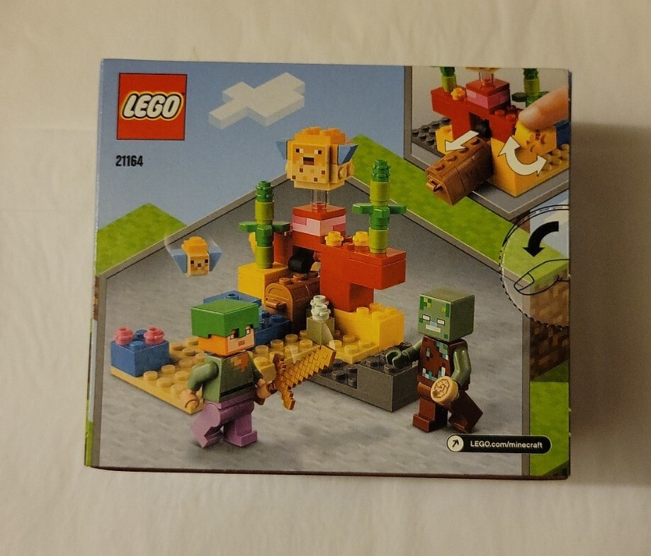 LEGO Minecraft 21164 The Coral Reef Set Brand NEW | eBay