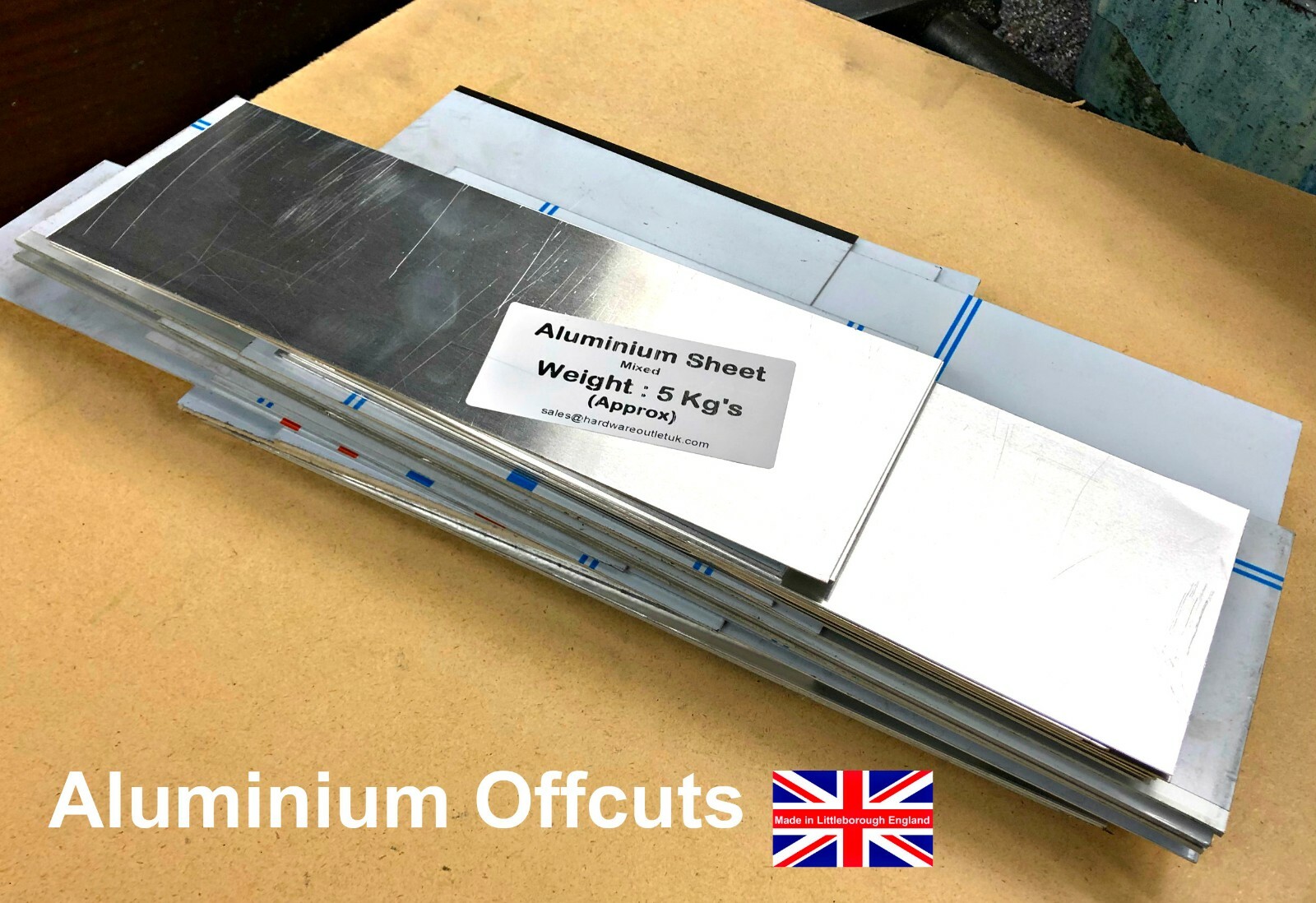 5 Kg's ALUMINIUM SHEET OFFCUTS New Metal Plate Off Cuts Chequer Plate ...