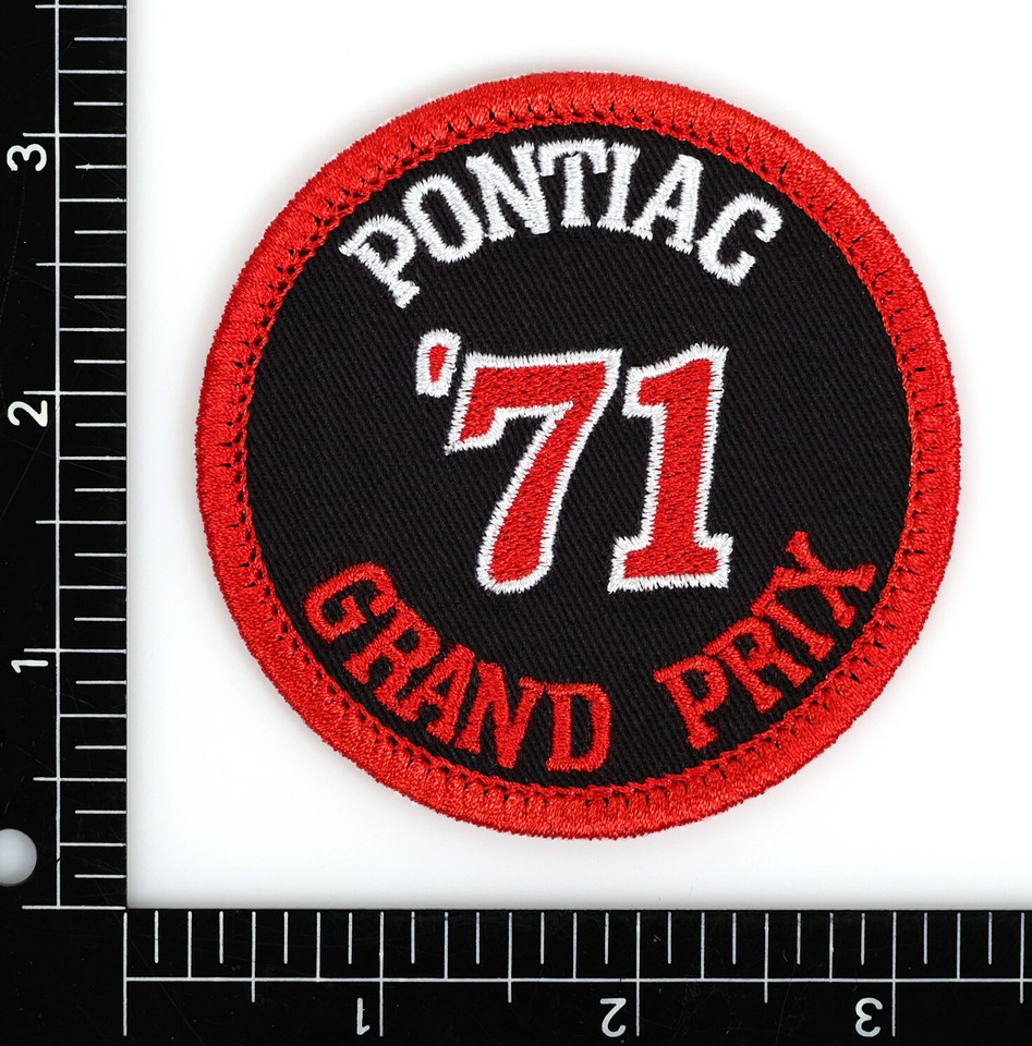 1971 Pontiac Grand Prix Embroidered Patch Black Twill/Red Iron-On Sew ...
