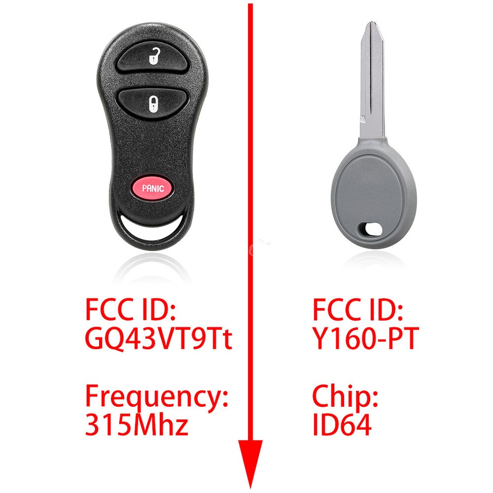2 Keyless Remote for 1999 2000 2001 2002 2003 2004 Jeep Grand Cherokee ...