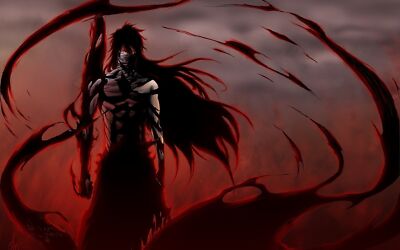 Anime demon red eyes long hair kurosaki ichigo bleach Playmat Gaming ...