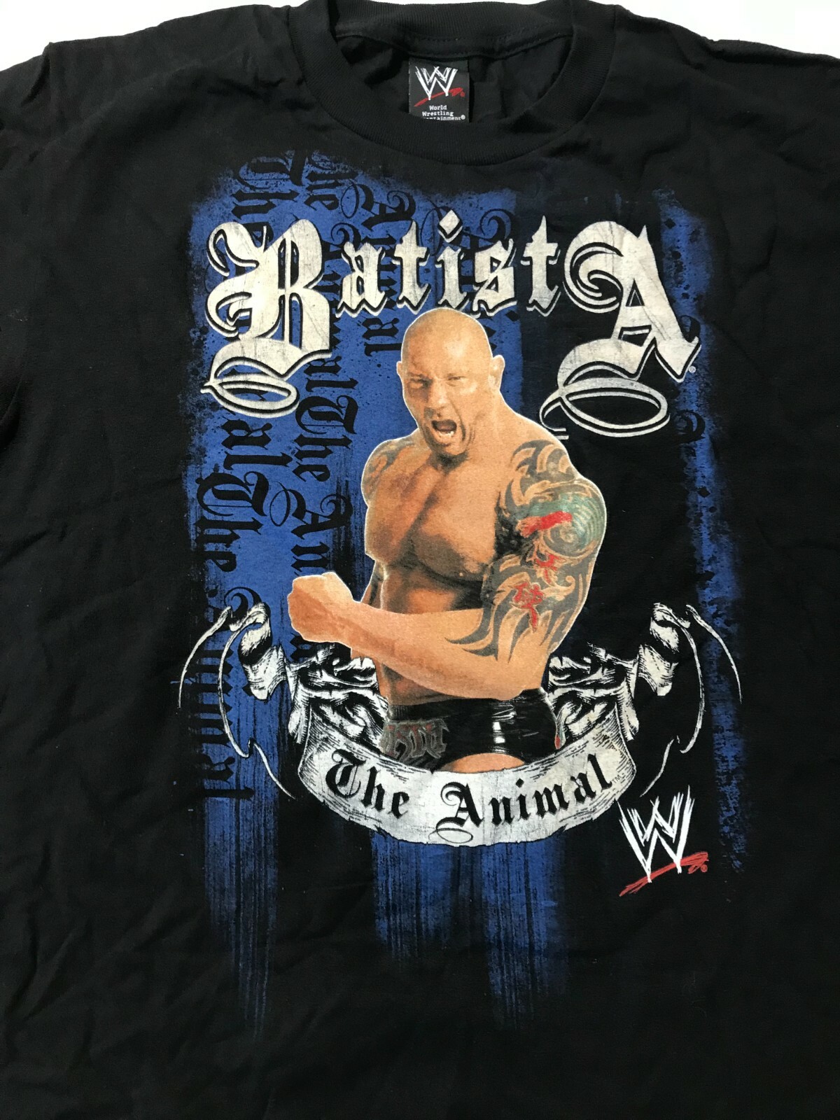 WWE WRESTLING BATISTA BOYS T-SHIRT X-LARGE 2 SIDED NEW AUTHENTIC | eBay