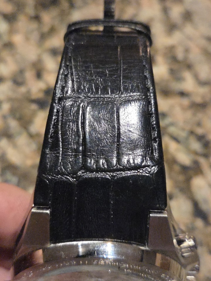 Stauer Tauros Men's Chronograph Watch 50mm With Black Leather Strap | eBay