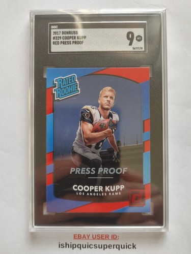 2017 Panini Donruss - Rated Rookie Cooper Kupp #329 Press Proof Red (RC ...