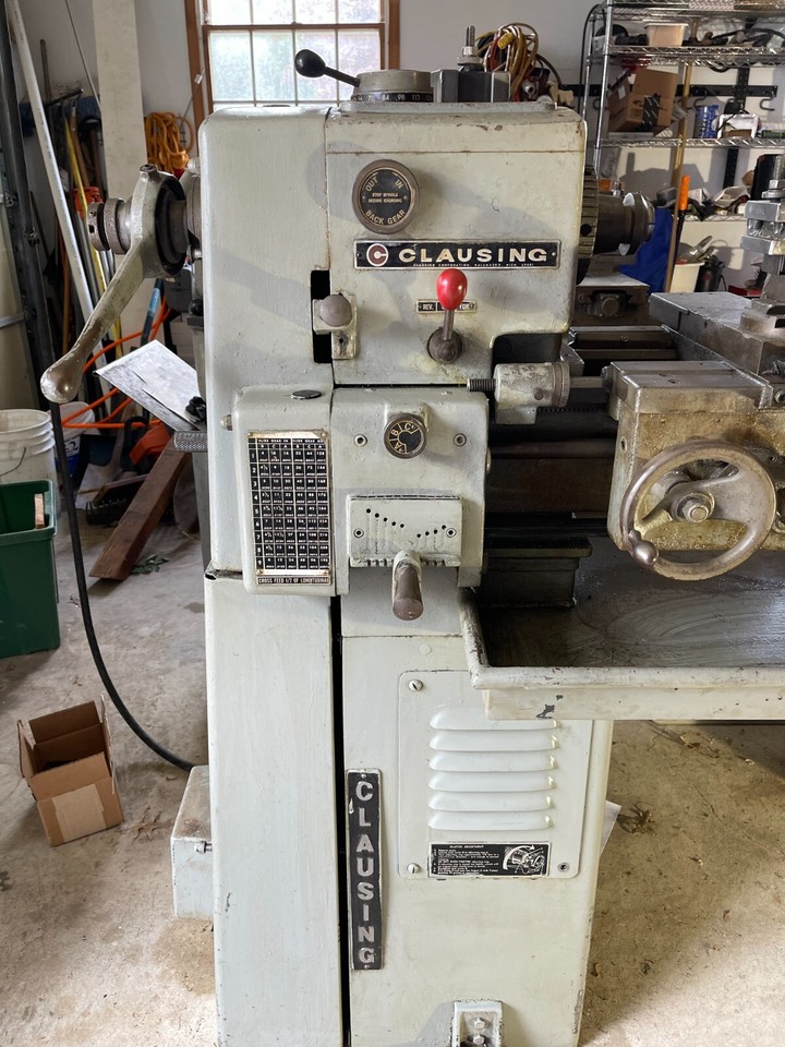 CLAUSING LATHE Model 5914 VARI SP 13 x36" 3PH on Household Elec W ...