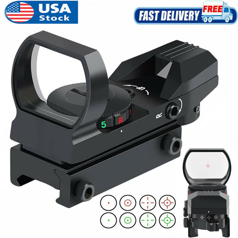Tactical Holographic Reflex Red Green Dot Sight 4 Type Reticle for 20mm ...