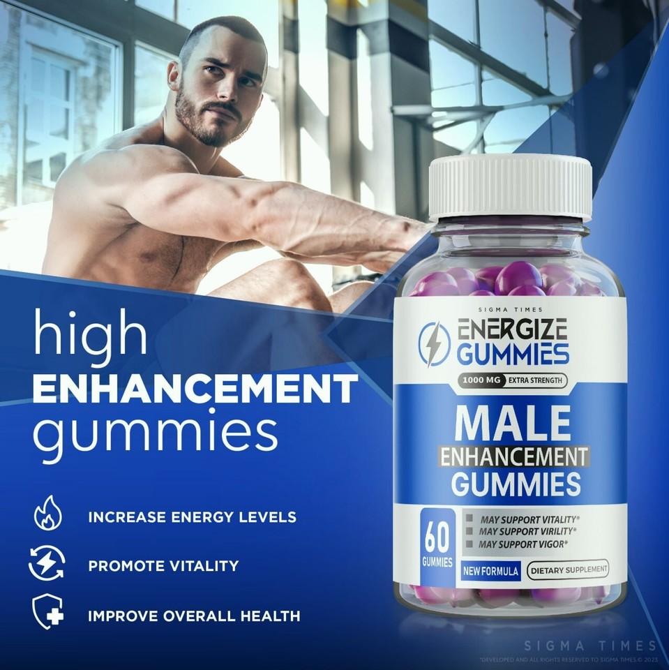 Energize Male Gummies, Gummy for Men to Help with Vitality and Virility ...