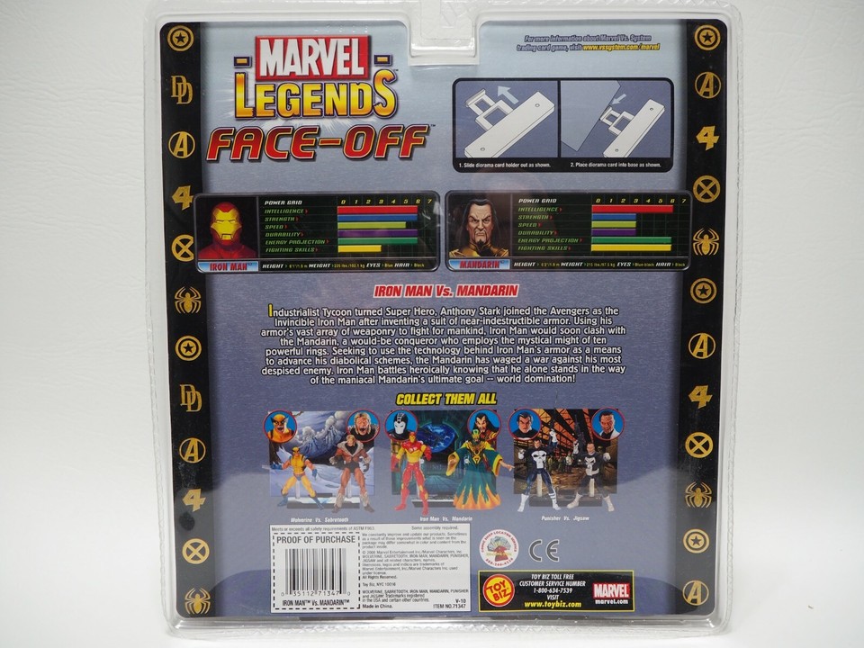 Marvel Legends Face Off Series 2 Iron Man War Machine vs. Mandarin ...