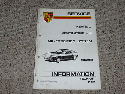 1978 Porsche 928 Heat Vent AC Service Repair Manual 1979 1980 1981 1982 ...