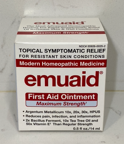 Emuaid First Aid Ointment Maximum Strength - 0.5oz (14ml) - EXP 07/2025 ...