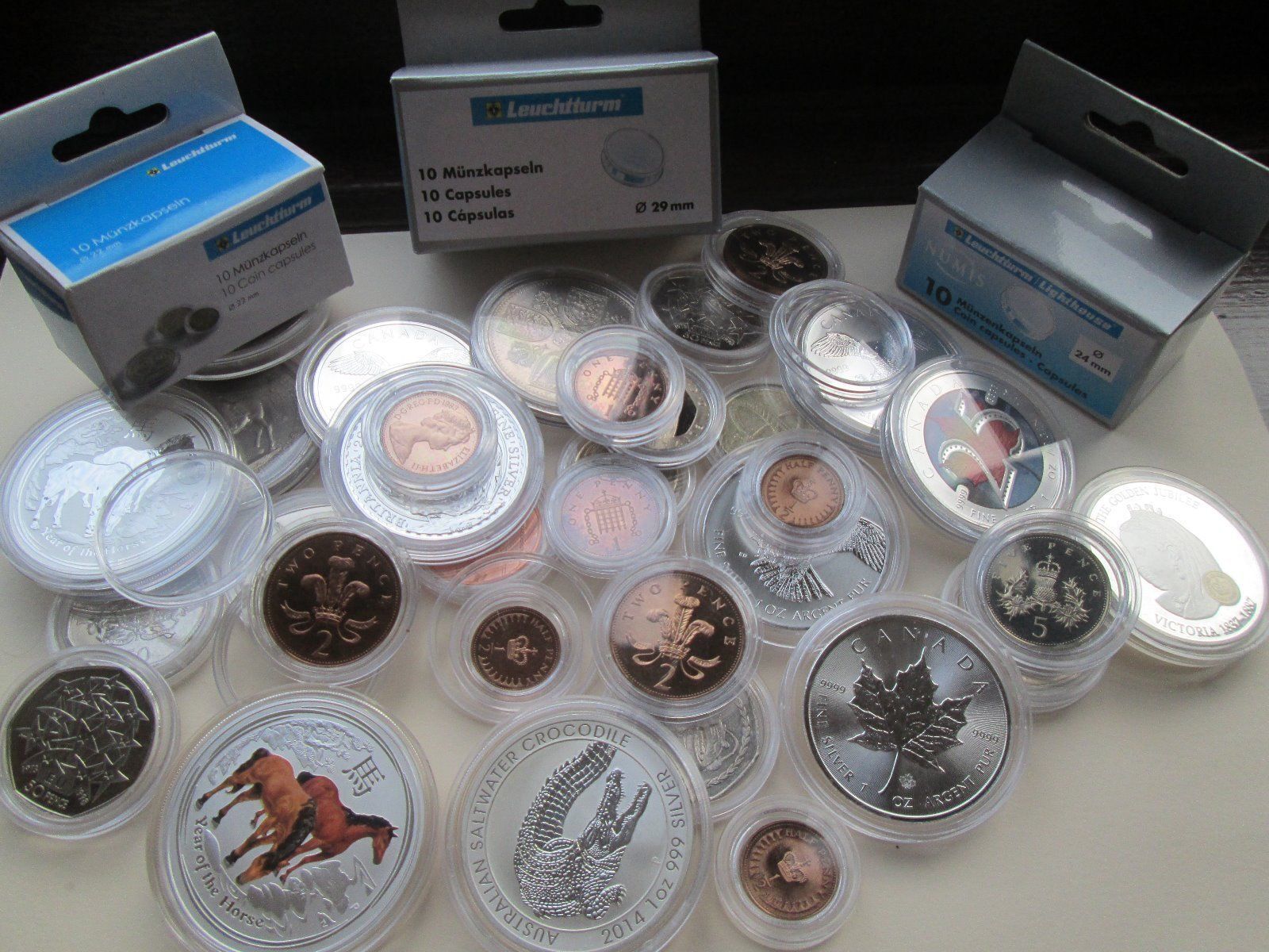 Genuine Lighthouse capsuals! 5 New Lighthouse Coin Capsules various ...