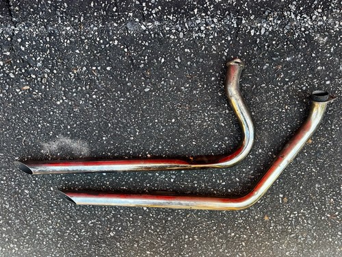 Harley Davidson Shovelhead Drag Pipes Kick & Electric Chopper Bobber FX ...