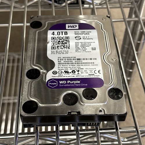 Western Digital 4TB WD40PURX WD Purple SATA III Hard Drive WD40PURX ...