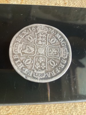 Charles II 1676, Half Crown Portrait, Rim & Edge Lettering , Silver ...