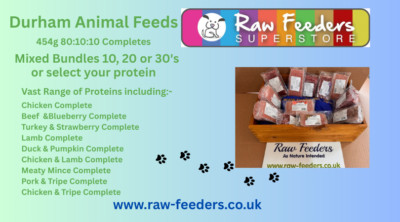 DURHAM ANIMAL FEEDS - DAF 454g RAW FROZEN DOG FOOD BULKBUY PREMIUM ...