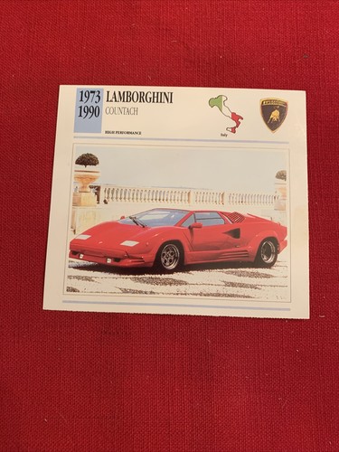 Original Vintage Brochure Lamborghini Countach spec card excellent | eBay