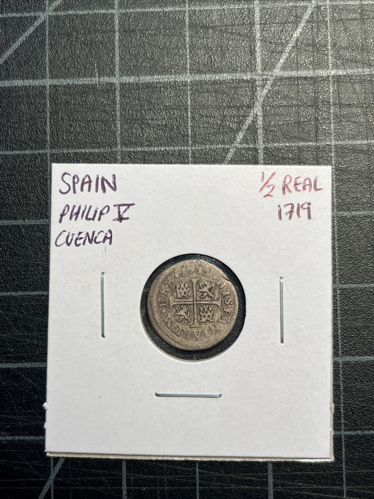 Spain 1/2 Real 1719 Philip V Cuenca Silver | eBay