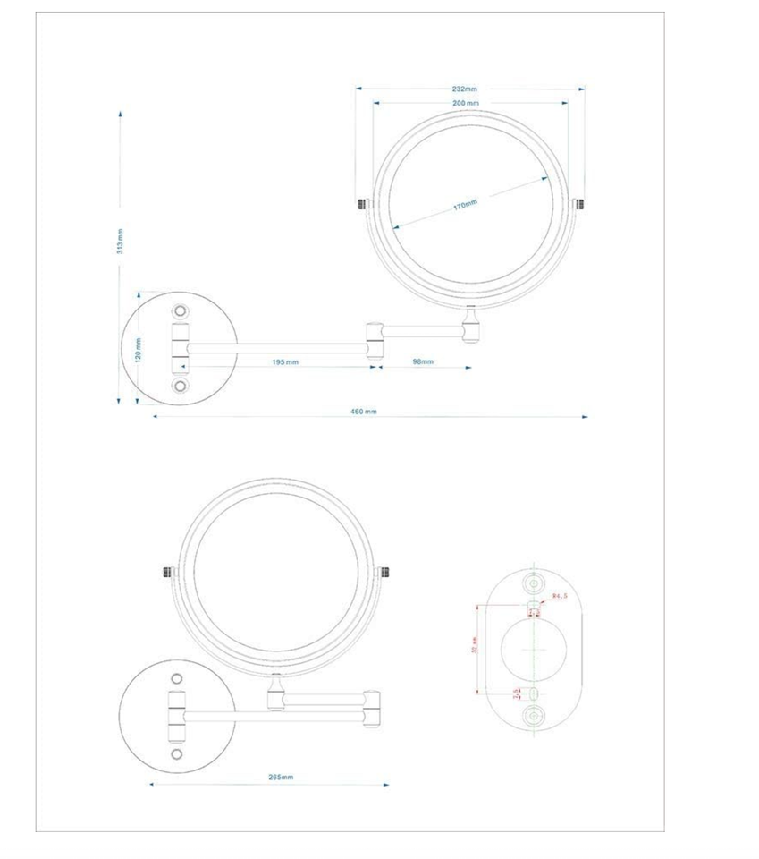 Loywe Kosmetikspiegel 7/10/15-Fach LED Beleuchtung Wandmontage ...