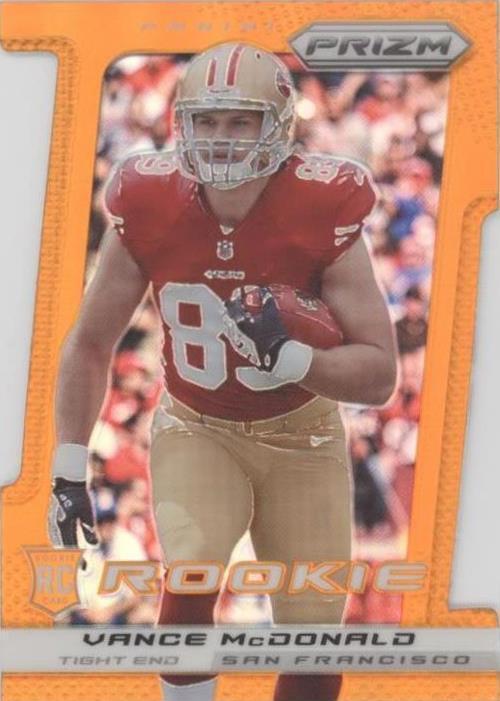 2013 Panini Prizm - Rookie Vance McDonald #297 Orange Prizm Die-Cut /50 ...