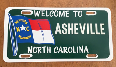 Welcome Asheville License Plate Booster Vintage Novelty souvenir North ...