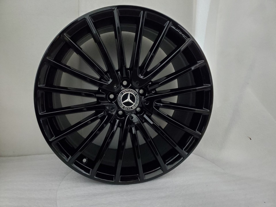 Original 21" Mercedes AMG S580 S560 S550 S63 OEM Wheels Gloss Black ...
