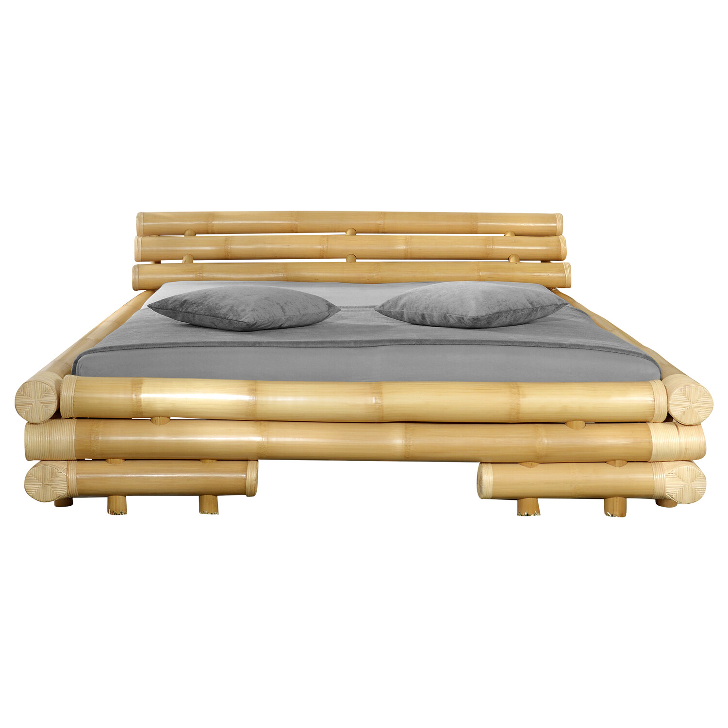 Bambusbett 140x200 Palau Rattan Bettgestell Bettrahmen Holzbett ...