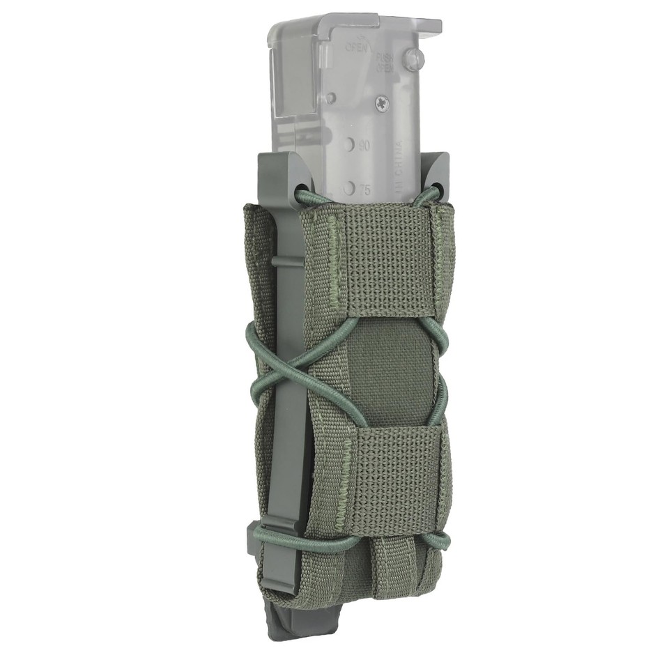 Molle Single Pistol Mag Pouch Magazine Carrier for 9mm/.40, 45ACP .380 ...