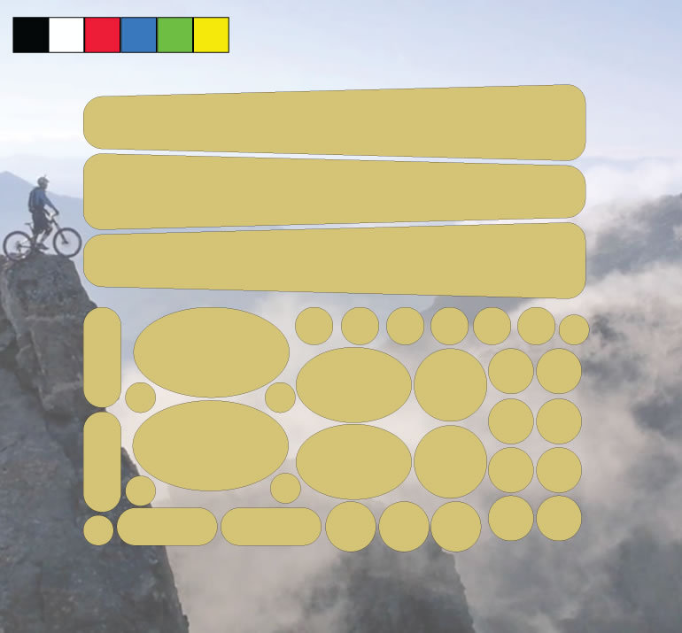 Chainstay and Frame Bicycle Protectors Kit Bike Cycle Decals Stickers ...