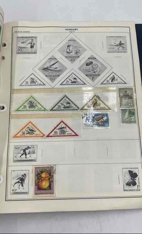 The Academy World Stamp Album Many Pages With Stamps Book Lot Of 2 | eBay