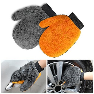 Car Cleaning Detailing Car Wash Brush Care Glove Coral Fleece Super ...