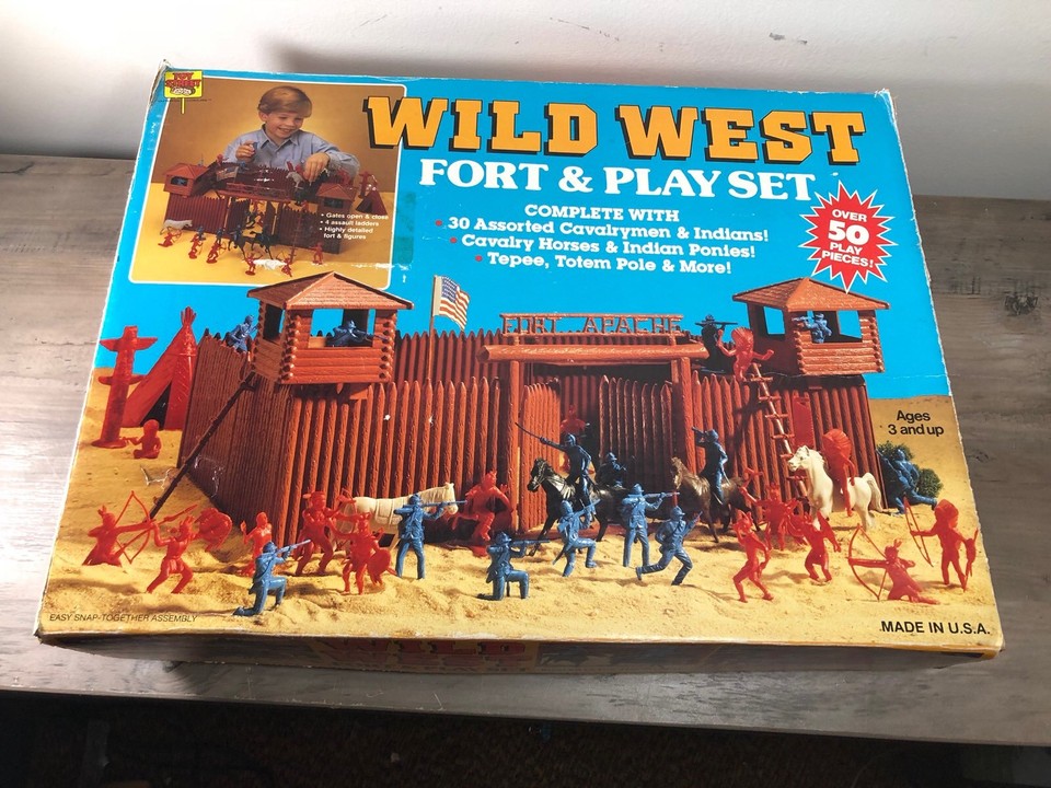 Fort Apache Wild West Vintage playset toy Marx w/ lots of extras! | eBay