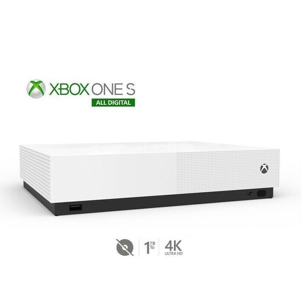 New Microsoft XBOX ONE S 1TB All-Digital Edition White System Gaming ...