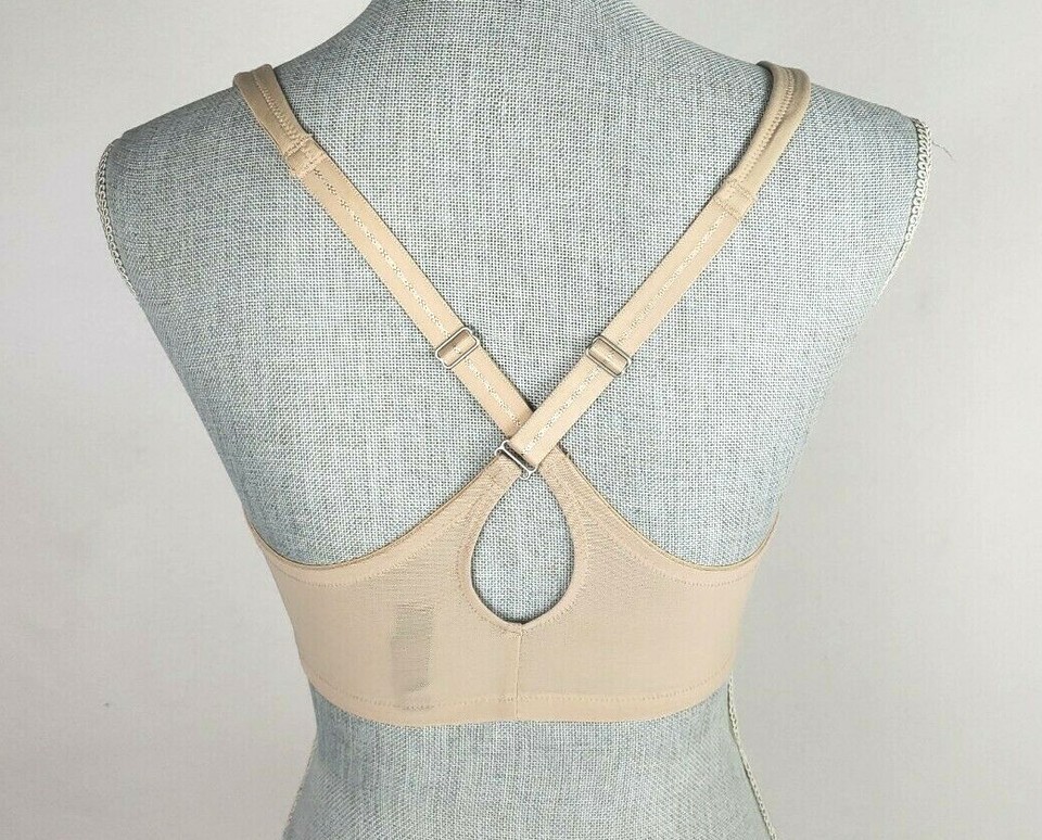 Soma Intimates Beige Front Closure T shirt Racerback Bra Size 34DD | eBay